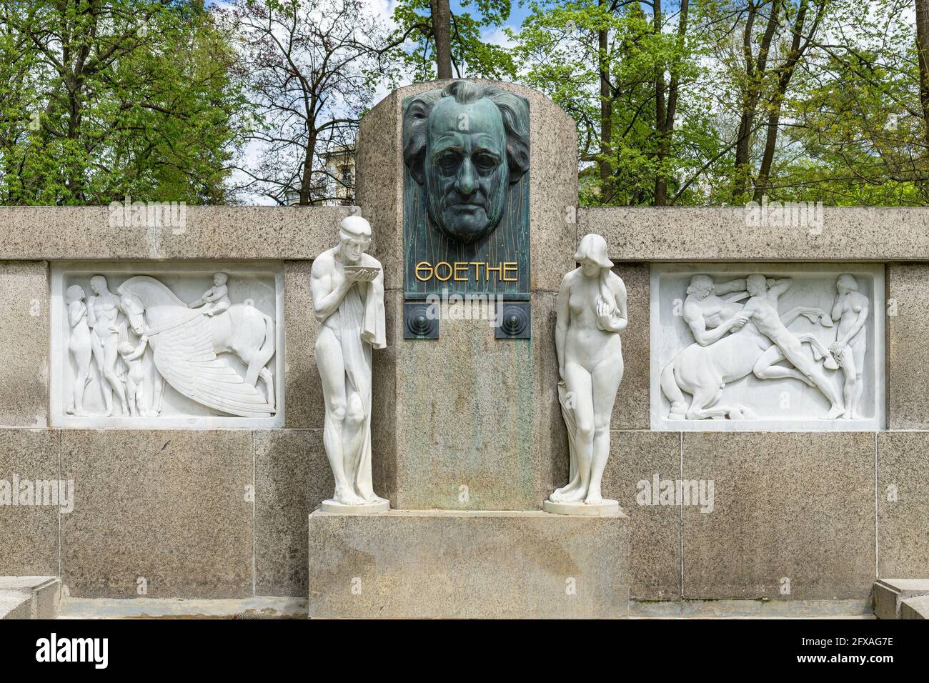 Memorial of famous German poet and thinker Johann Wolfgang Goethe in ...