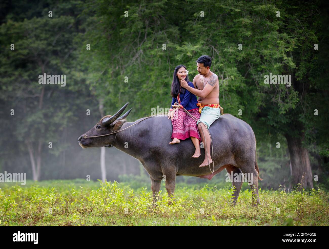 Riding buffalo hi-res stock photography and images - Alamy