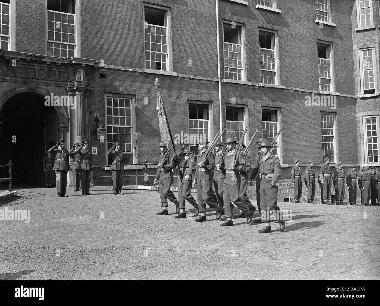 Three year anniversary Regiment Stoottroepen. Parade place barracks ...