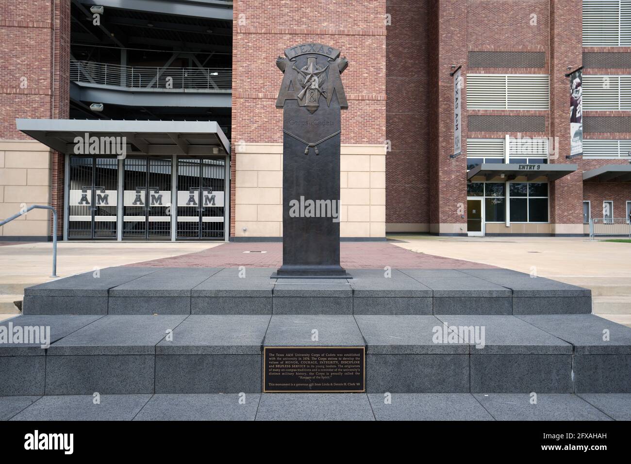 A general view of the Corps of Cadets Monument at Kyle Field, Wednesday ...