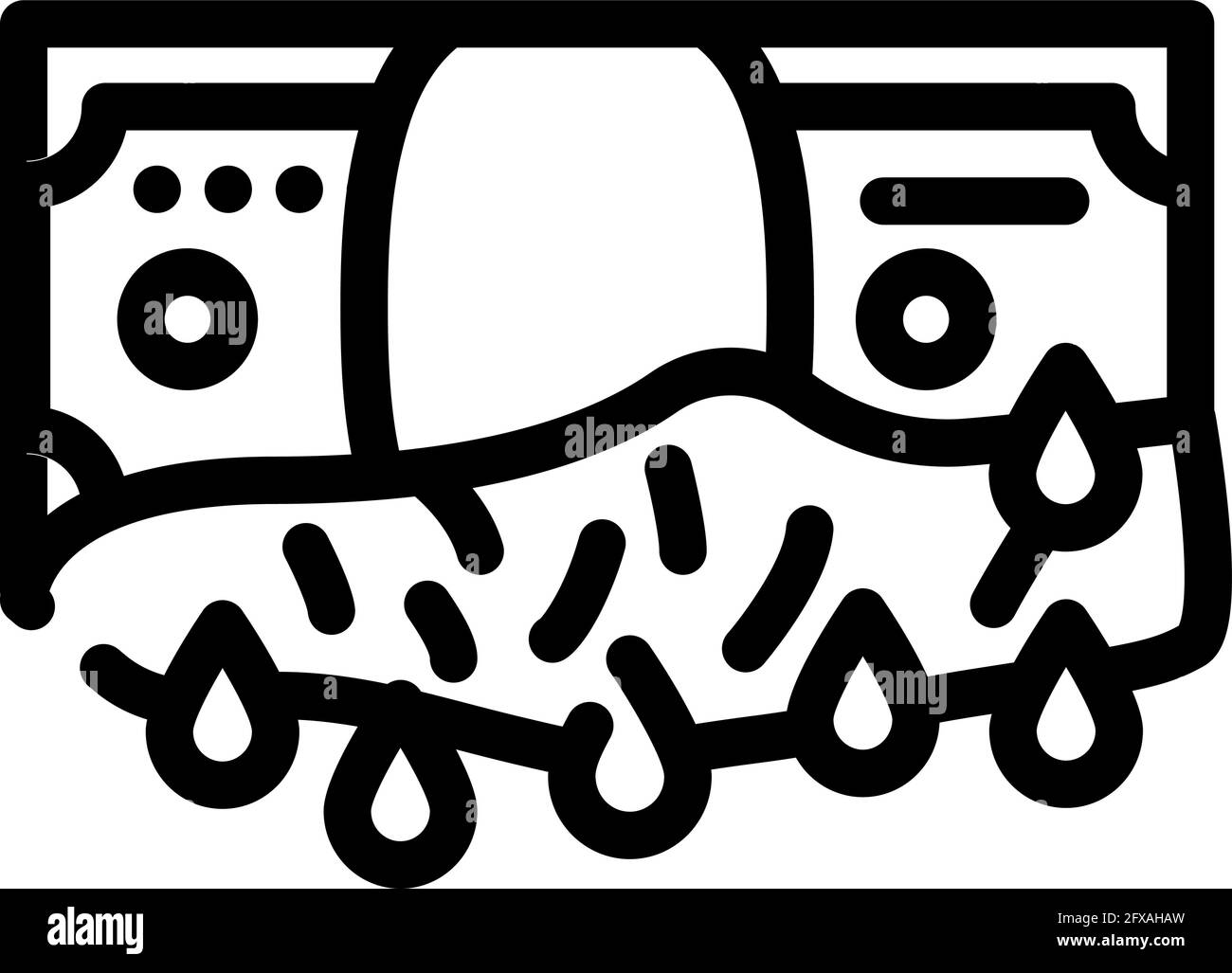 Laundry money icon outline Stock Vector Images - Alamy