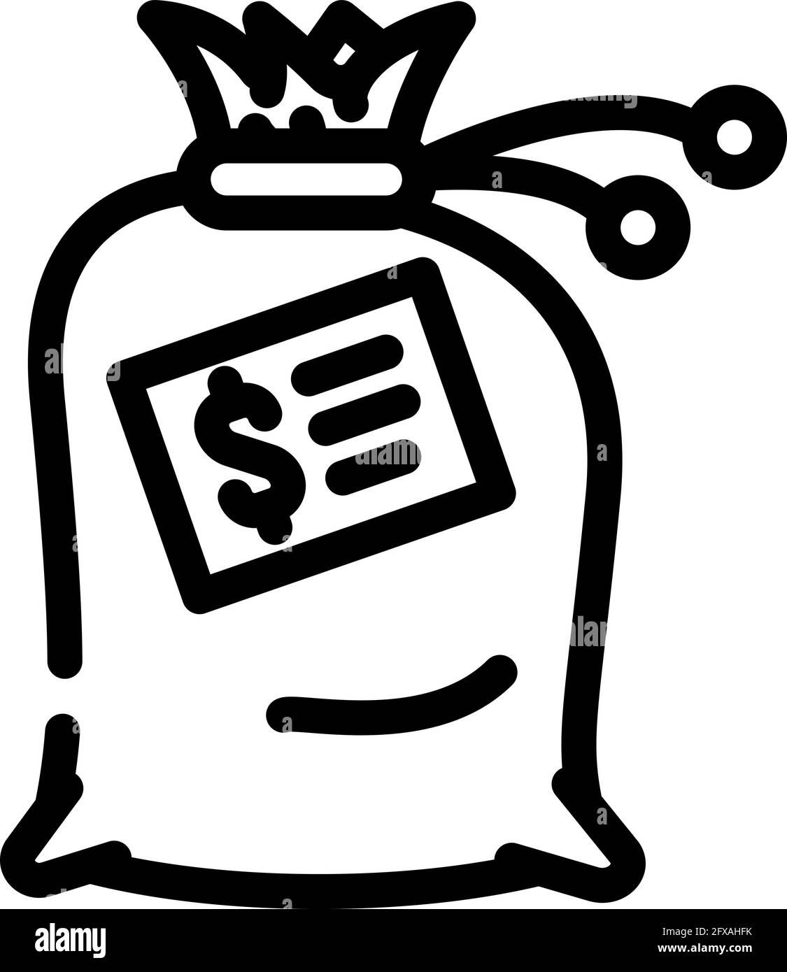 money bag line icon vector illustration Stock Vector Image & Art - Alamy