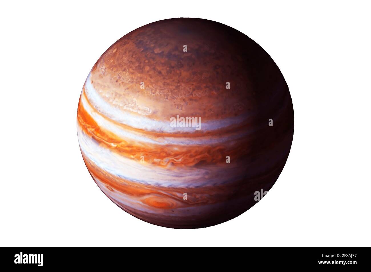 Planet Jupiter isolated on white background. Elements of this image ...