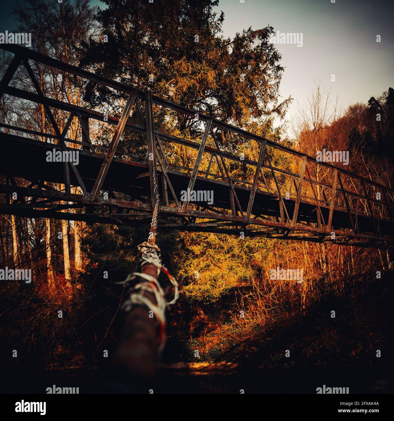 Beautiful wallpaper of rope attached to the bridge Stock Photo - Alamy