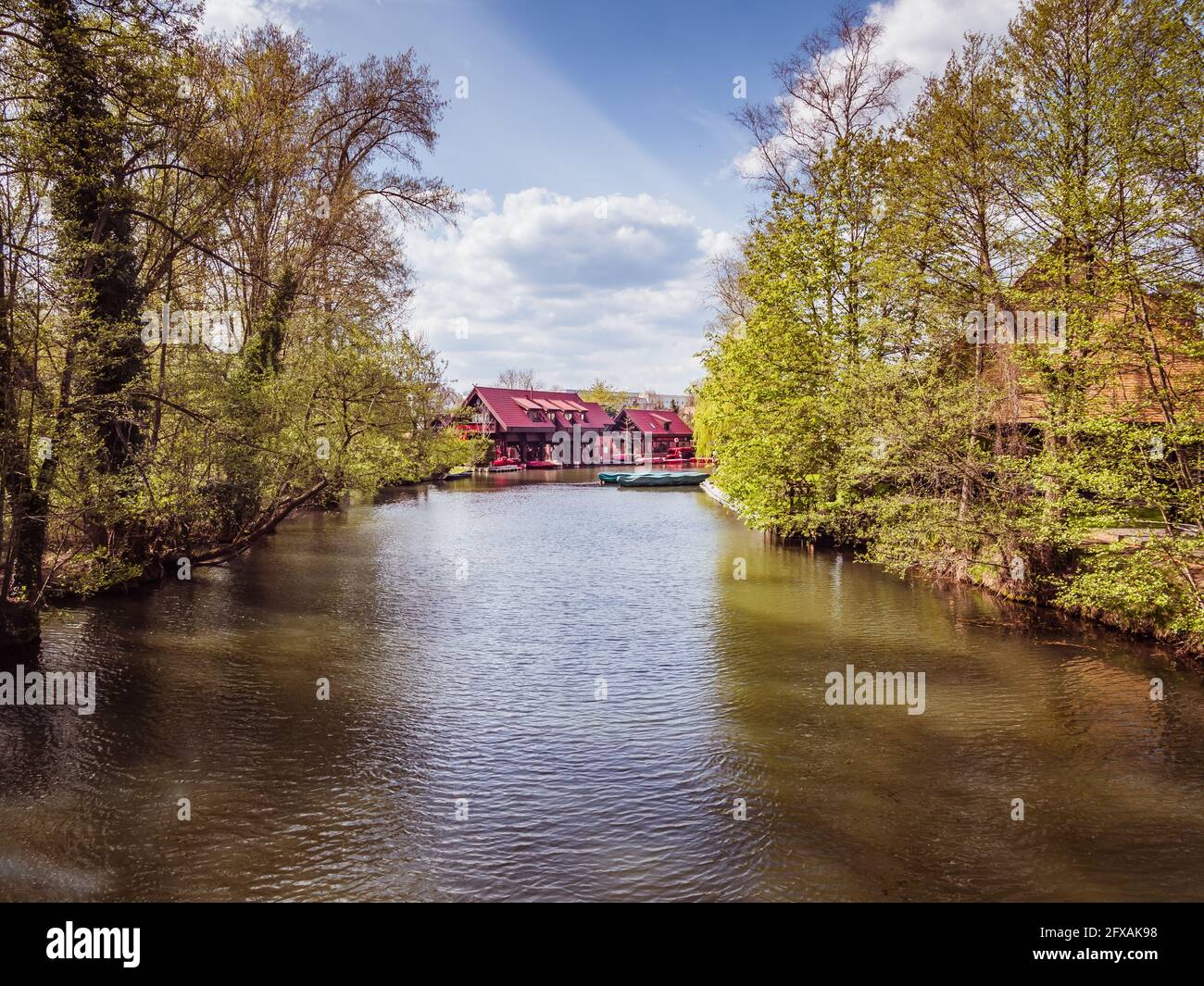 Water landscape in the Spreewald near Luebben Stock Photo - Alamy