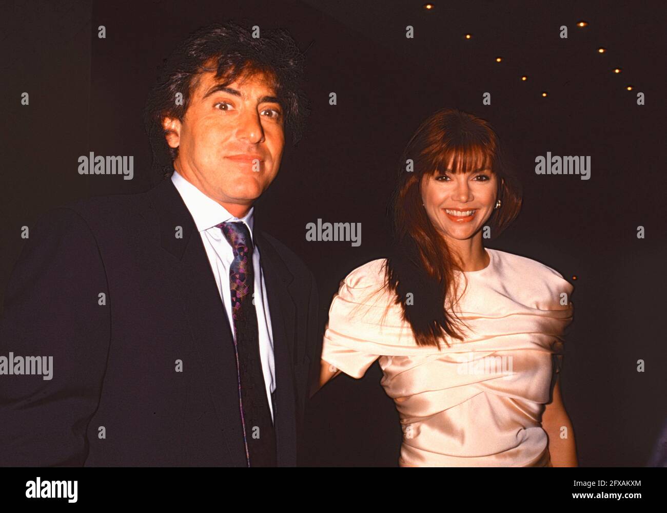 Los Angeles.CA.USA. LIBRARY. Victoria Principal and Harry Glassman in ...