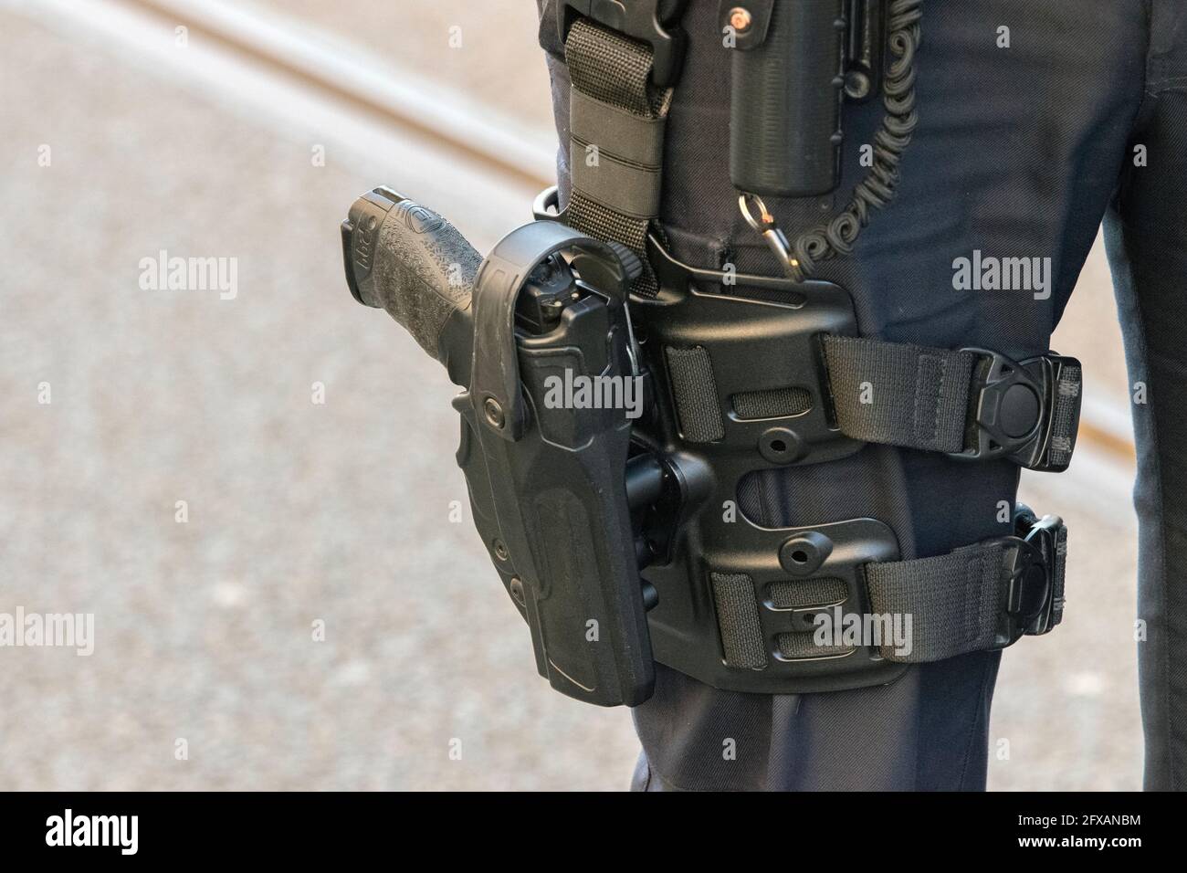 Close Up P99 Police Gun At Amsterdam The Netherlands 4-5-2020 Stock ...