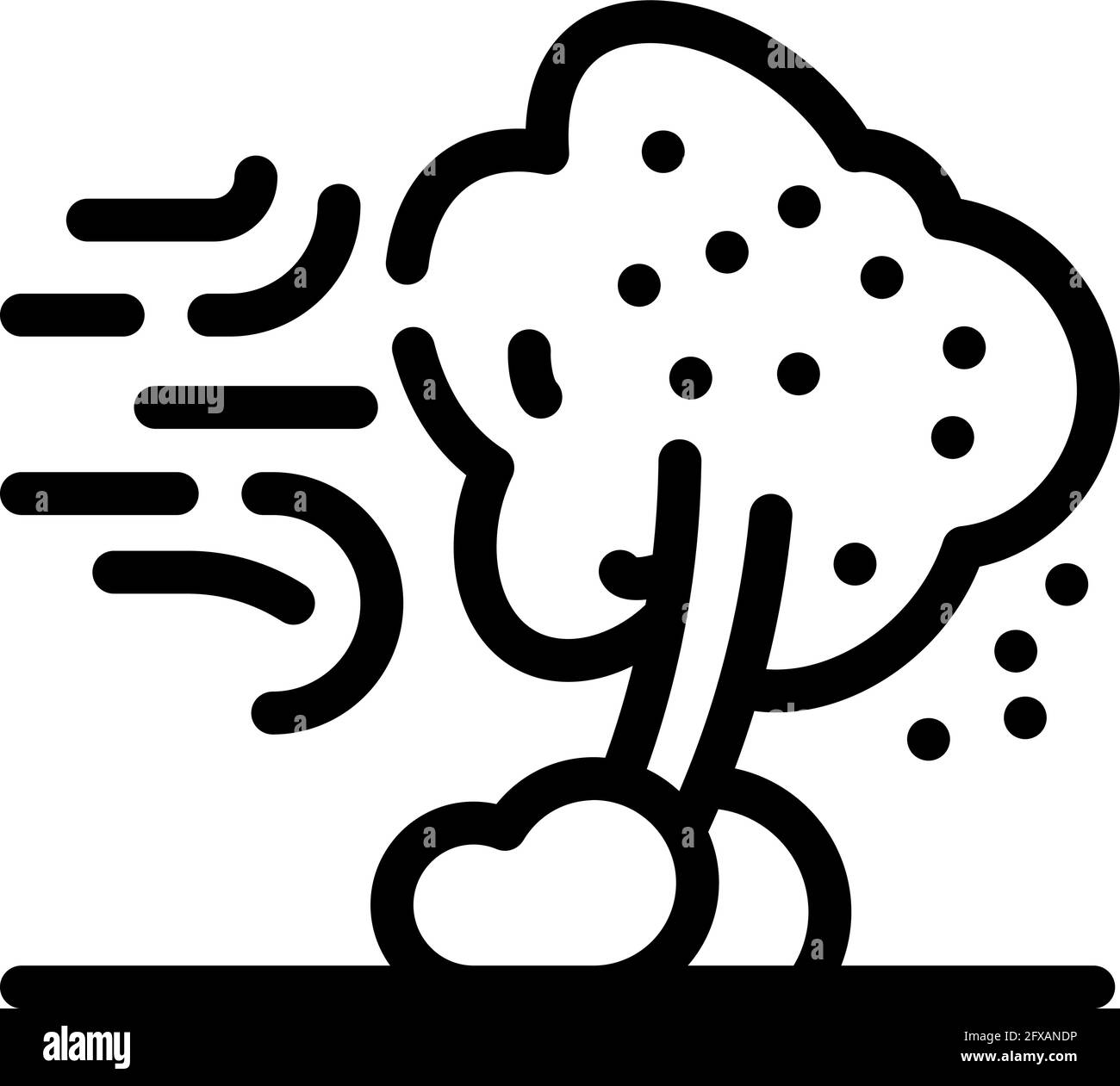 wind disaster line icon vector illustration Stock Vector Image & Art ...