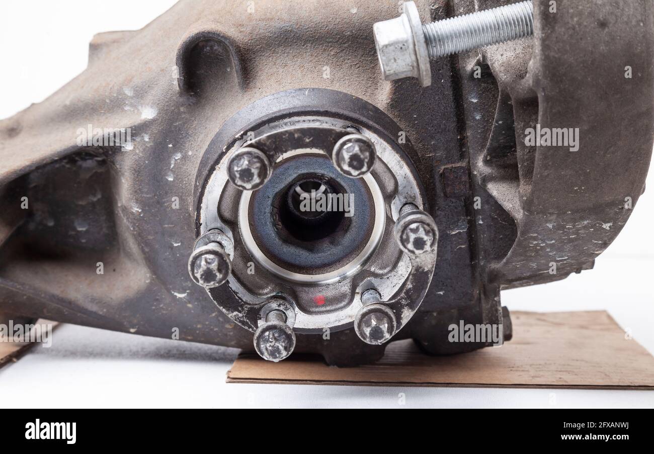 Gear reducer isolated on white. Gear Wheels speed reducer cross section ...