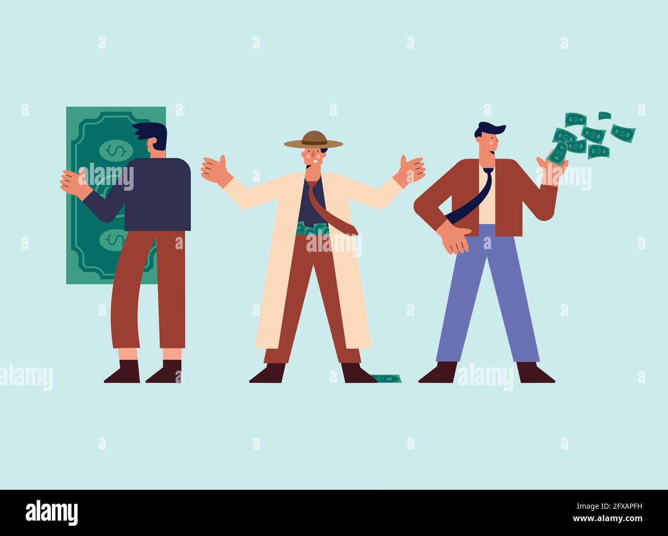 men rich persons with money Stock Vector Image & Art - Alamy