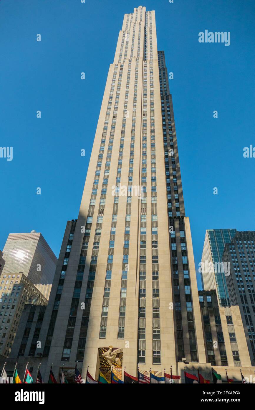 New York, United States, January 26, 2020: Rockefeller Center is a ...