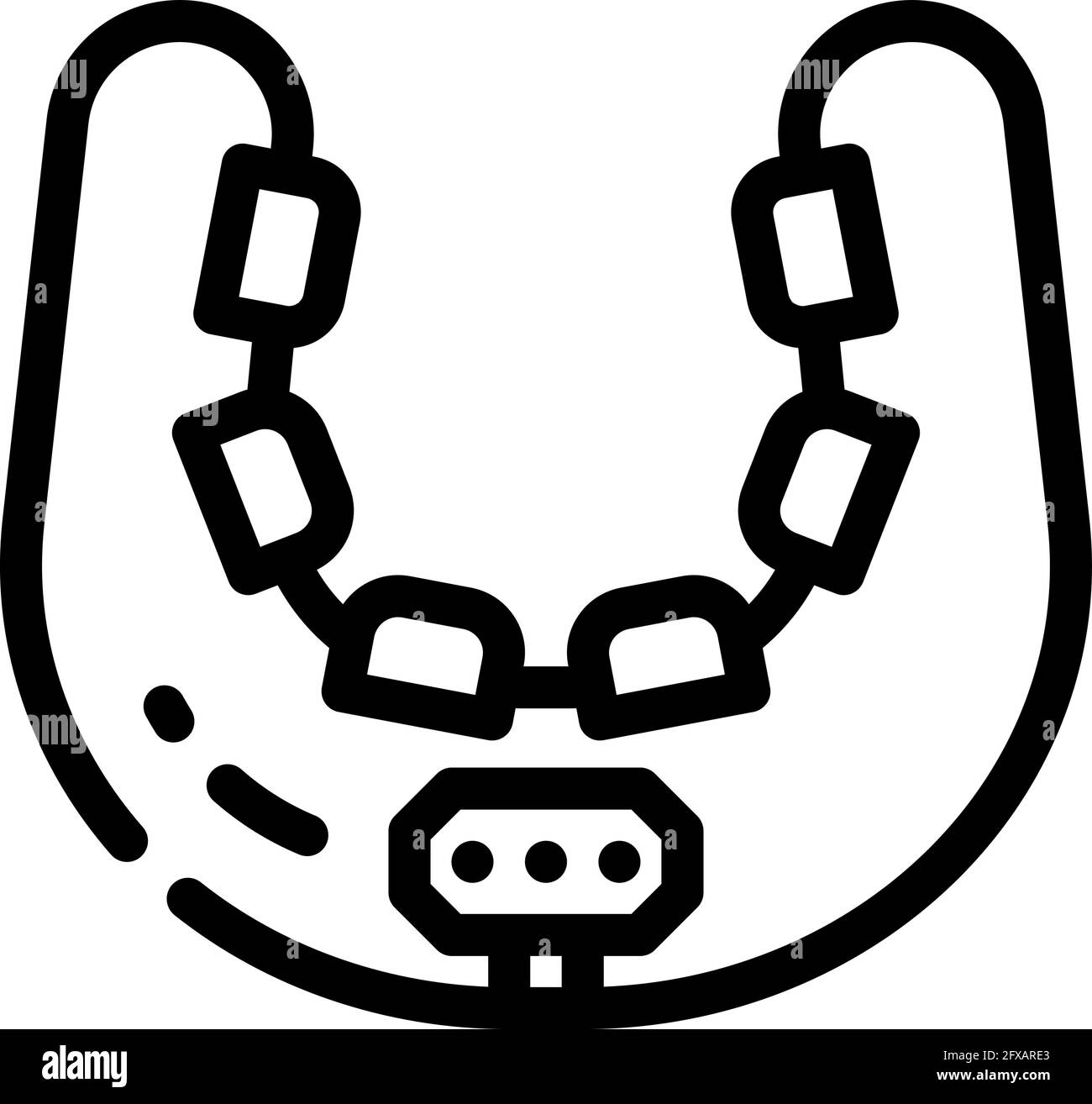 neck ems training line icon vector illustration Stock Vector Image ...