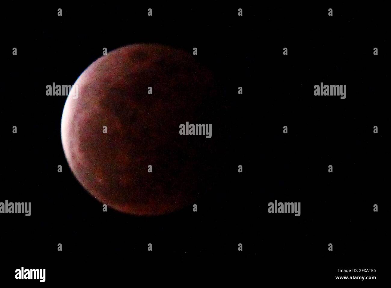 Antipolo City, Philippines. 26th May, 2021. The part of penumbral lunar ...