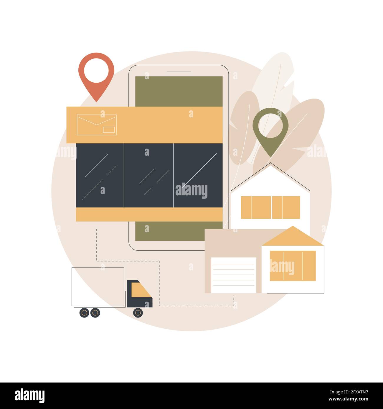 Courier Delivery Office Stock Vector Images - Alamy