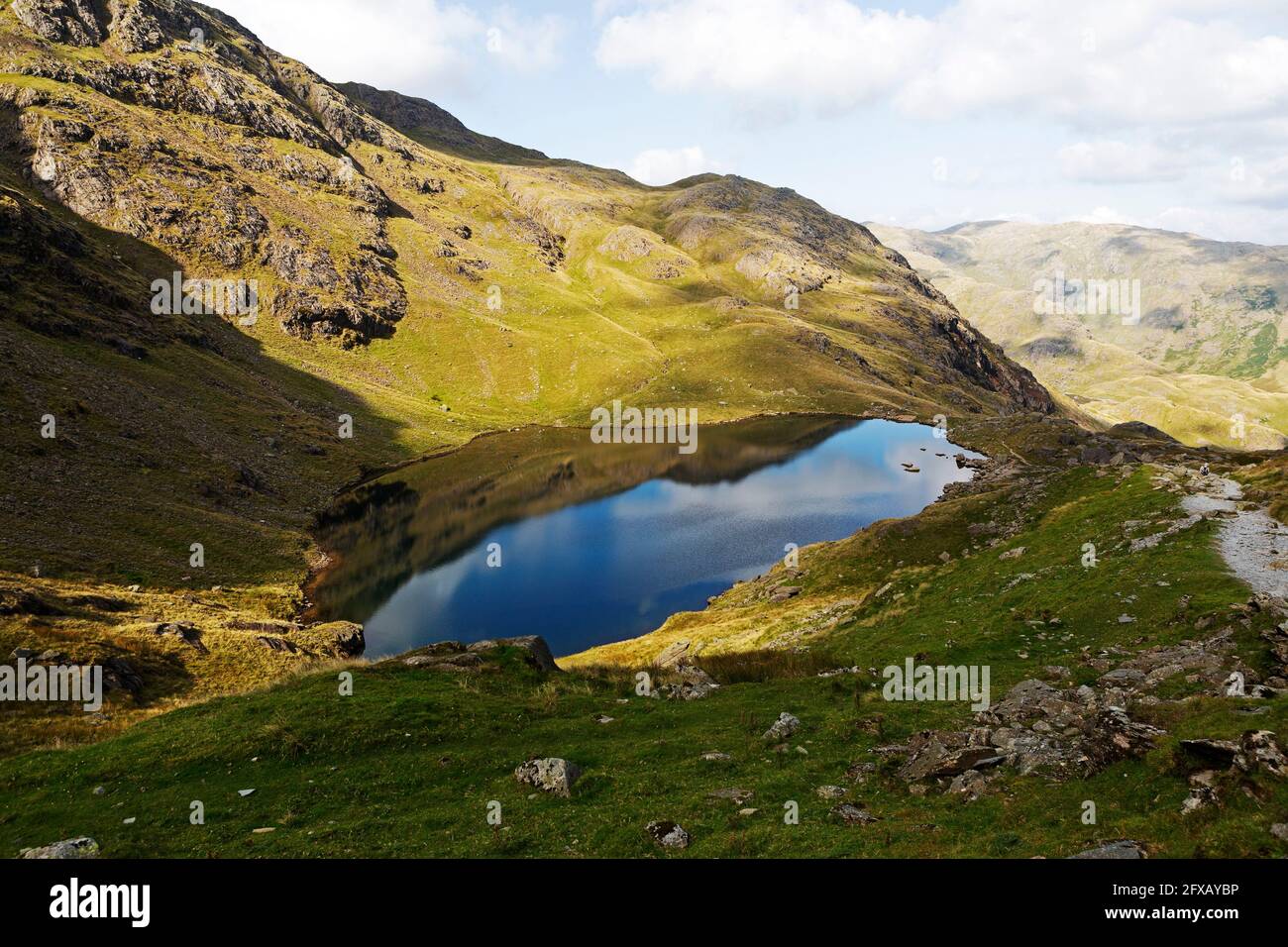 Low Water in Cumbria, England. The body of water is near the Old Man of ...