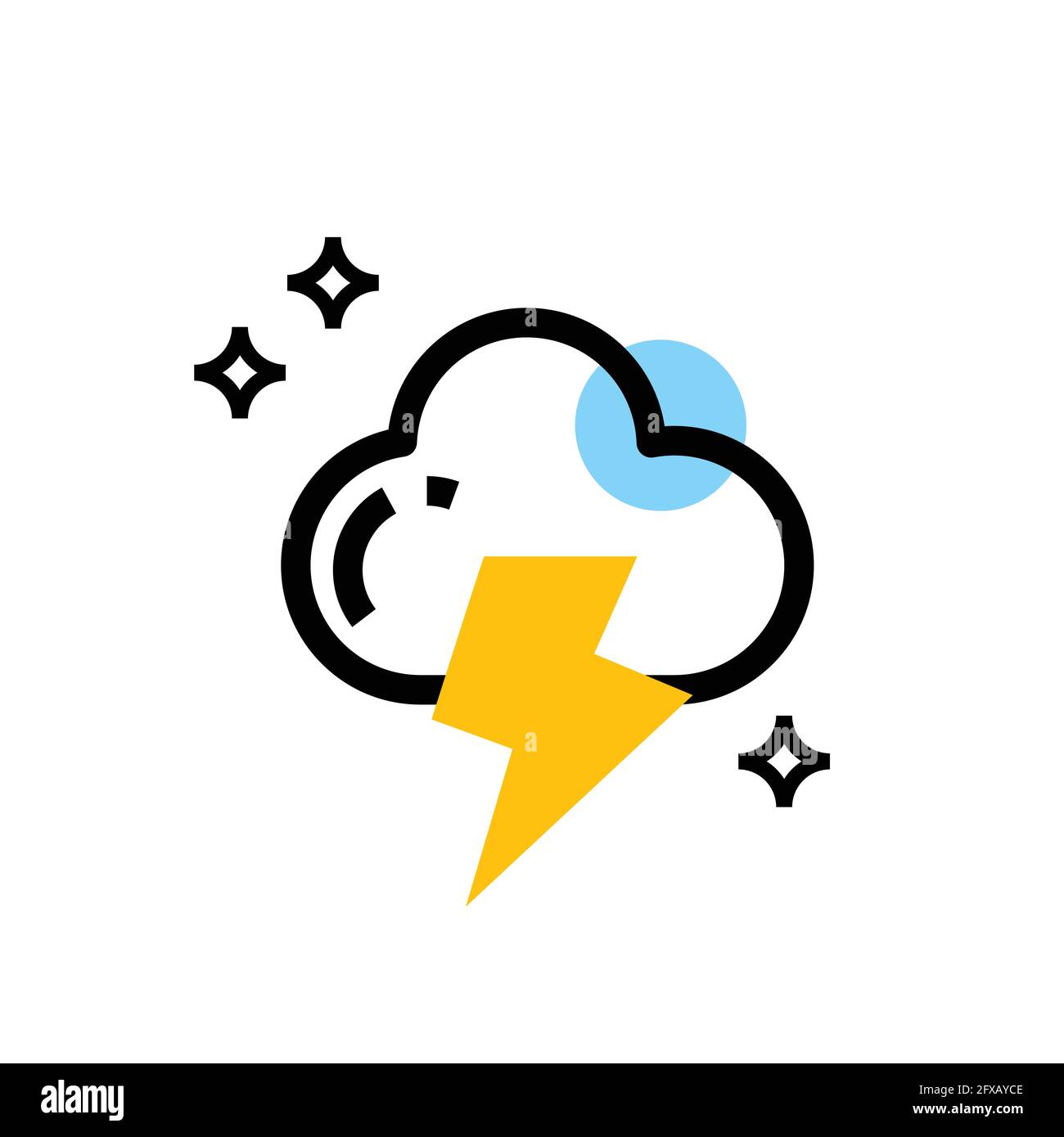 cloud and thunder vector icon design Stock Vector Image & Art - Alamy