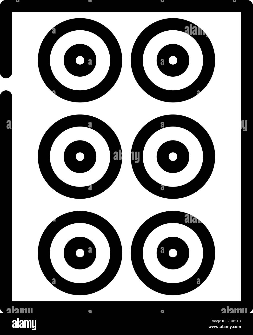 lenses set of different colors line icon vector illustration Stock ...