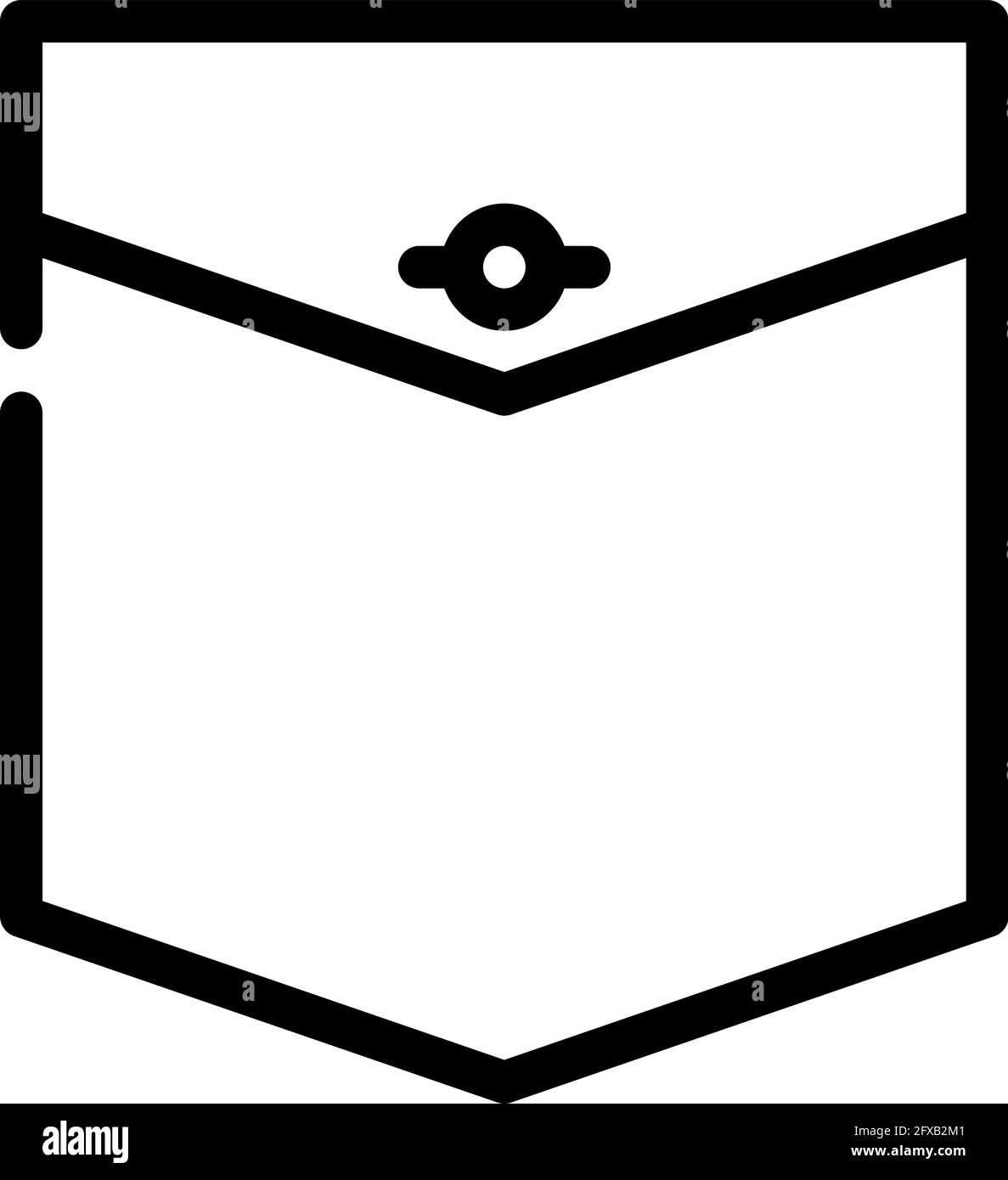 western pocket line icon vector illustration Stock Vector Image & Art ...