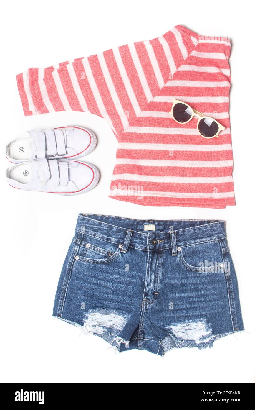 Women's shorts white background hi-res stock photography and images - Alamy