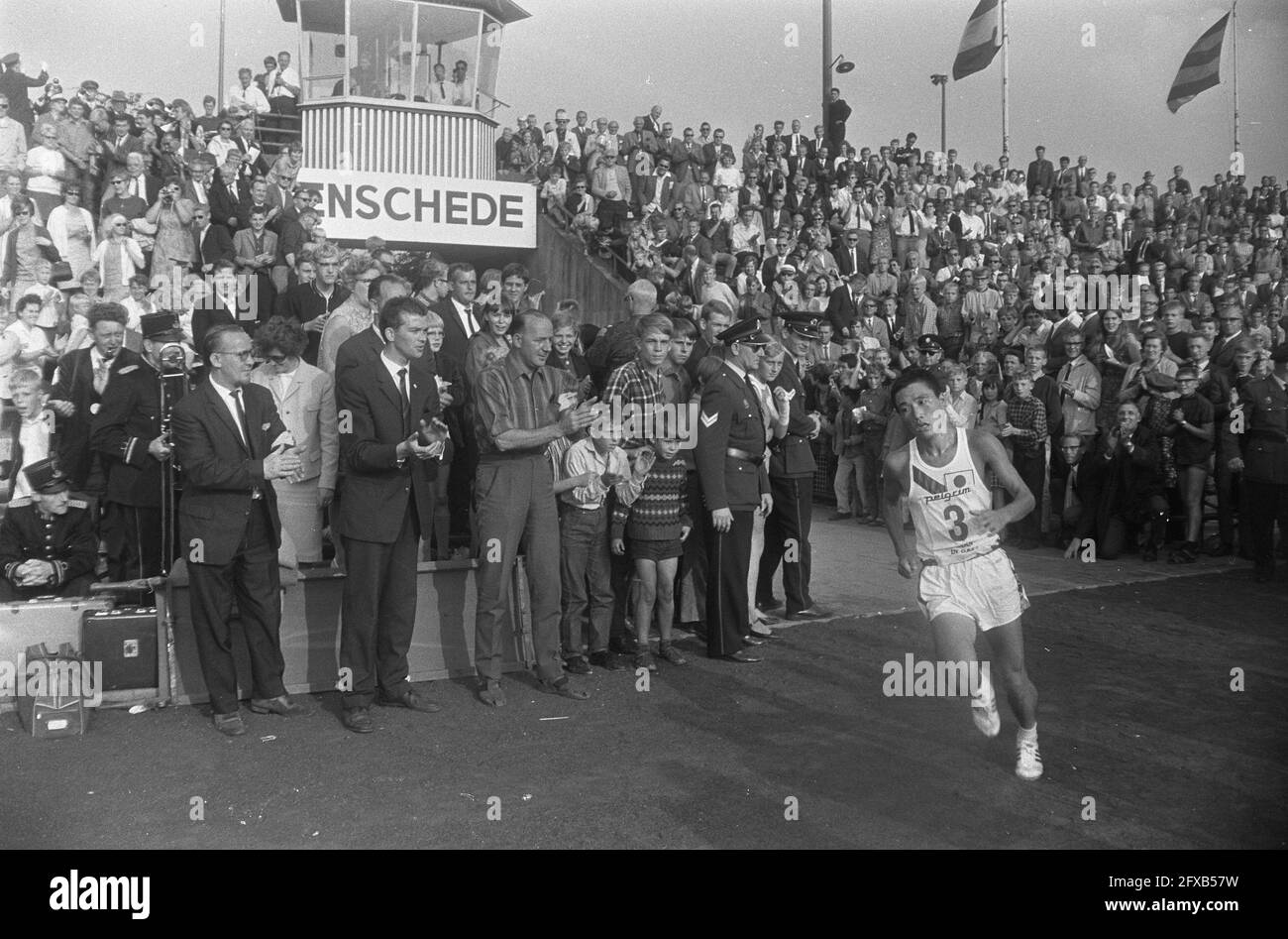 Eleventh International Marathon Enschede. Arrival of Yoshiro Mifune ...