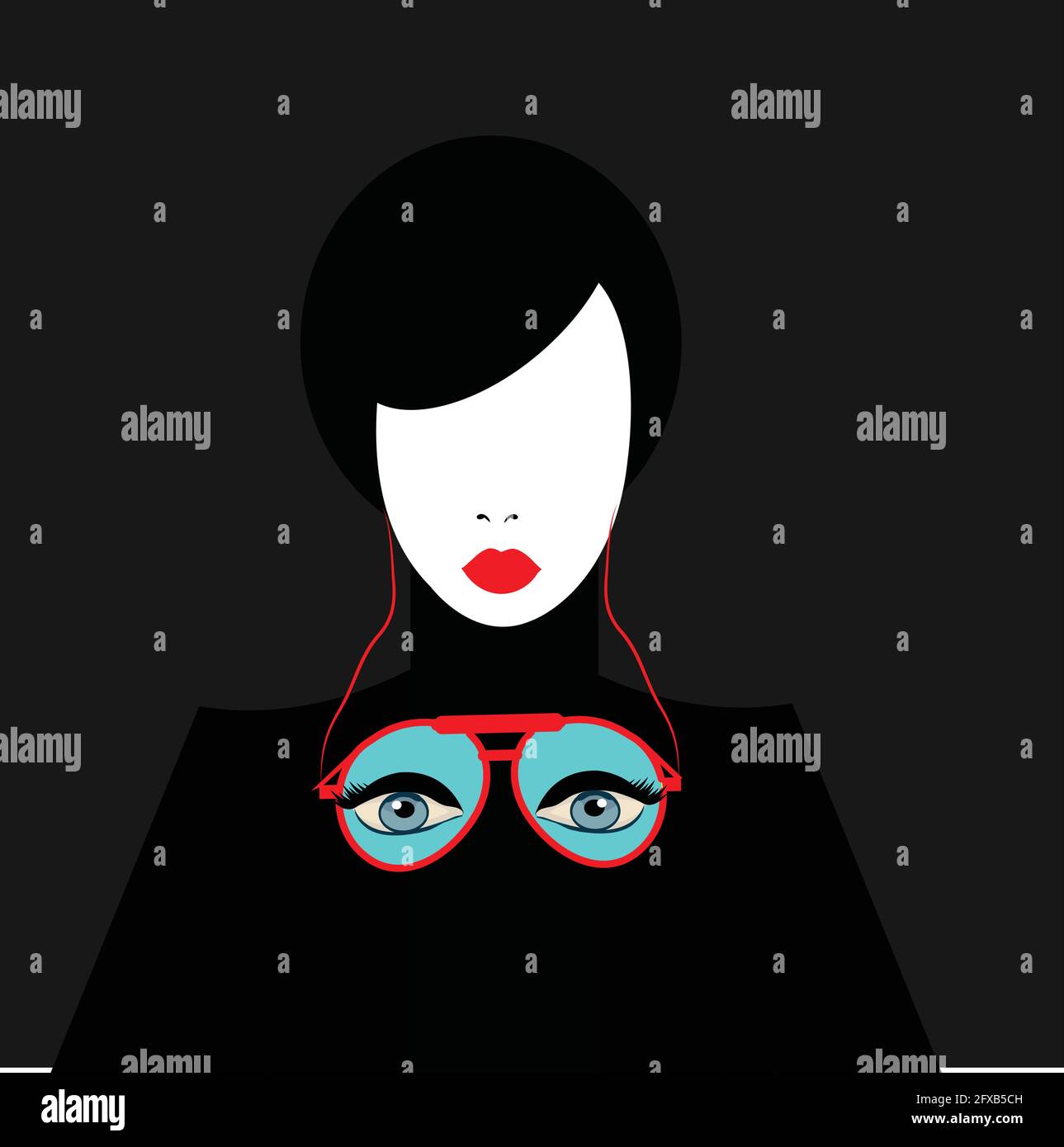 Sight without glasses Stock Vector Images - Alamy