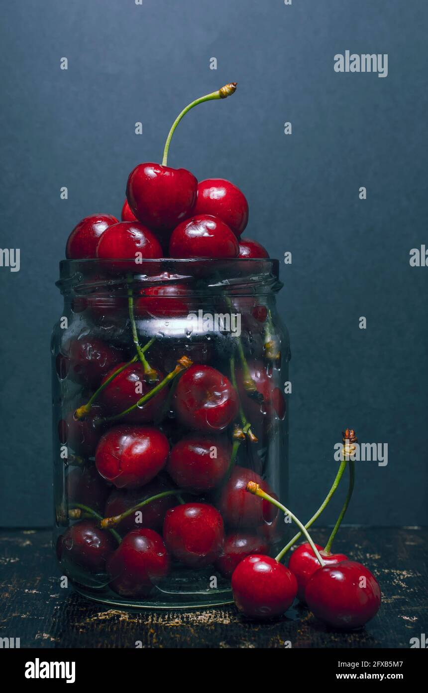 still life with cherries Stock Photo - Alamy