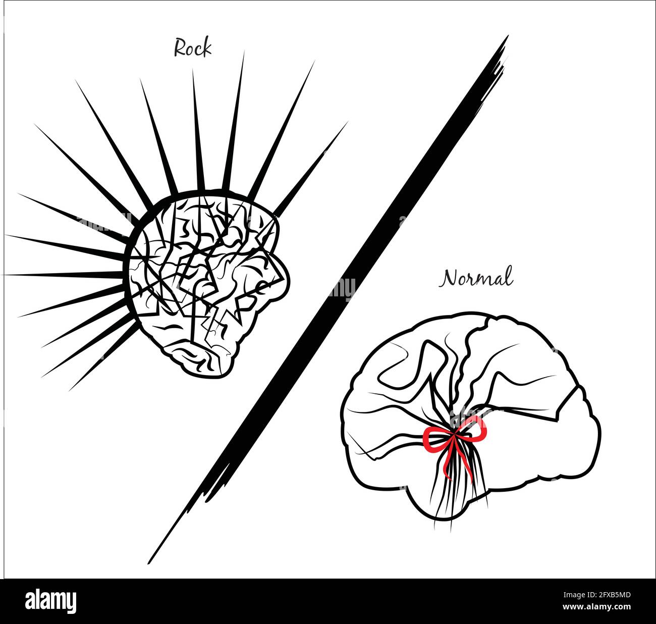Two brains Stock Vector Images - Alamy