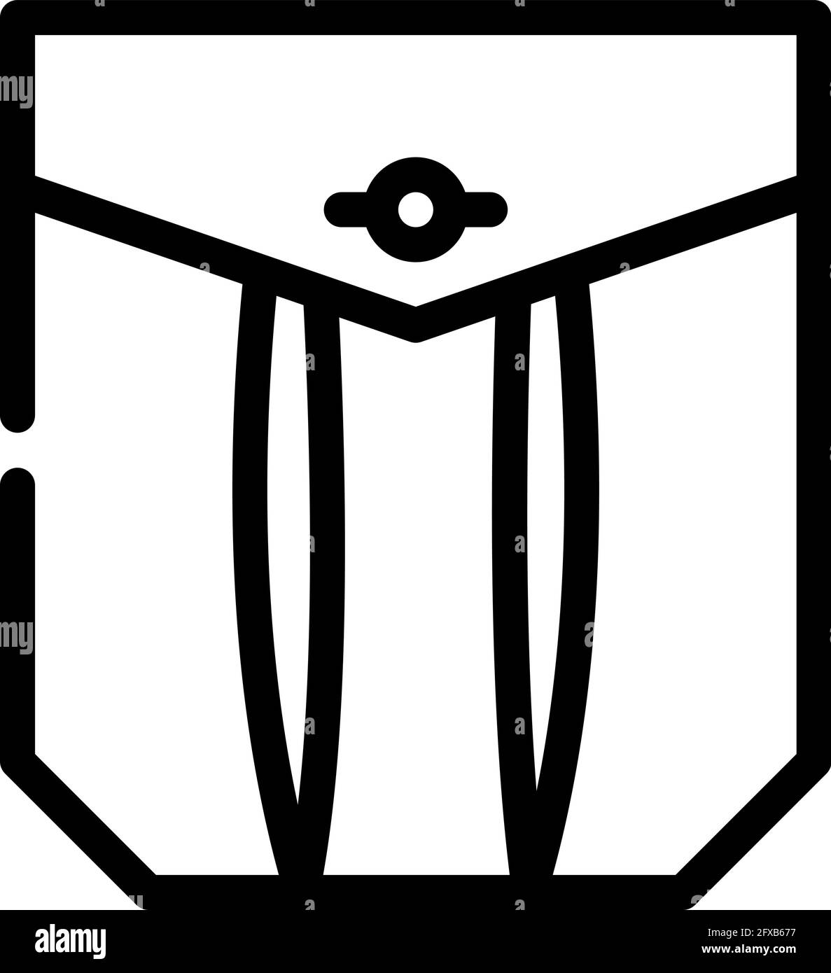 pleated pocket line icon vector illustration Stock Vector Image & Art ...