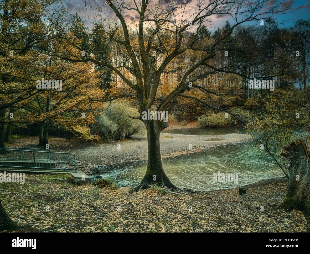 Brucher's dam in Marienheide. Fantasy Composing Stock Photo - Alamy