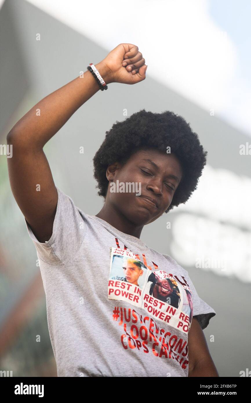 The family of Alvin Cole at Commons Park during the remembrance event ...