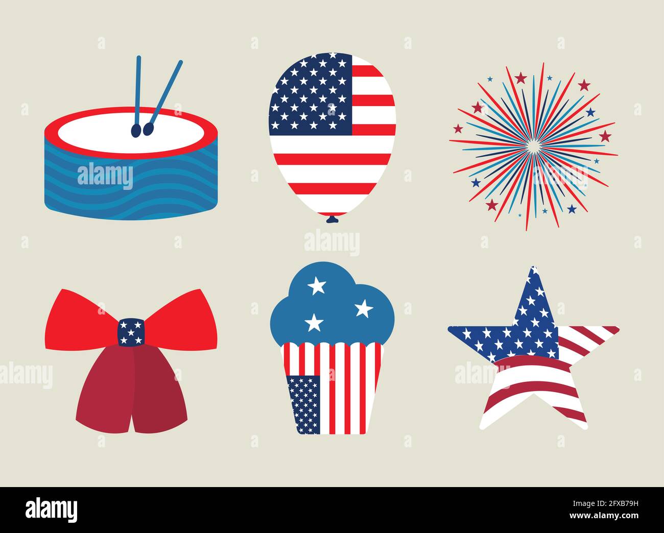 decorative usa symbols set design Stock Vector Image & Art - Alamy