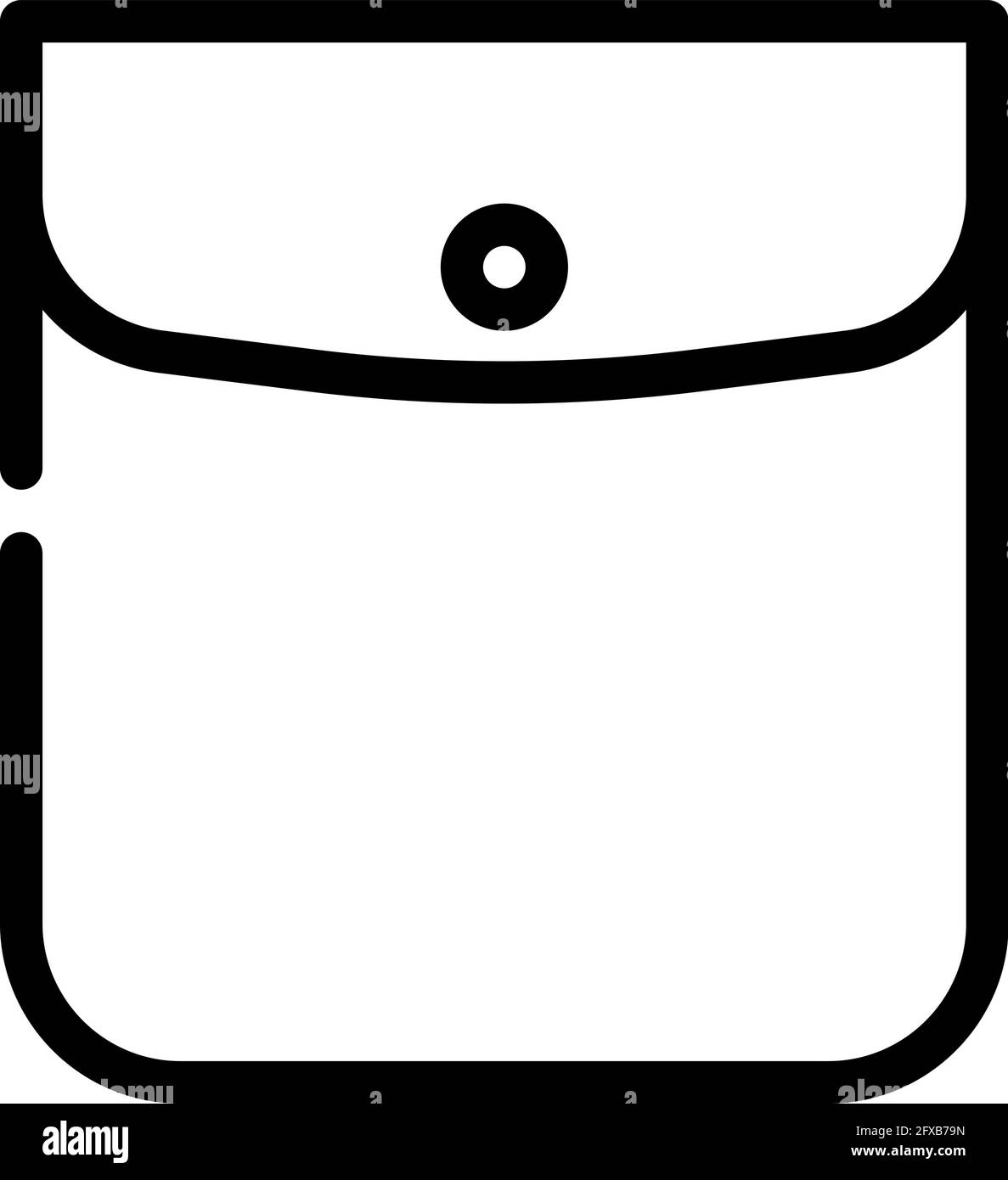 button closed pocket line icon vector illustration Stock Vector Image ...
