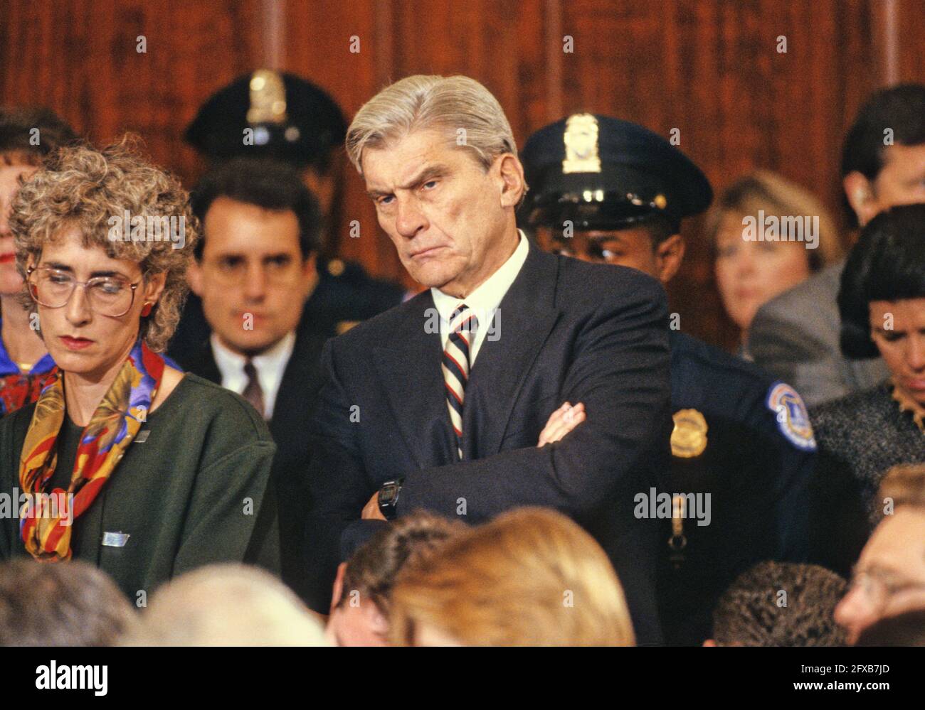 United States Senator John Warner (Republican of Virginia) watches the ...