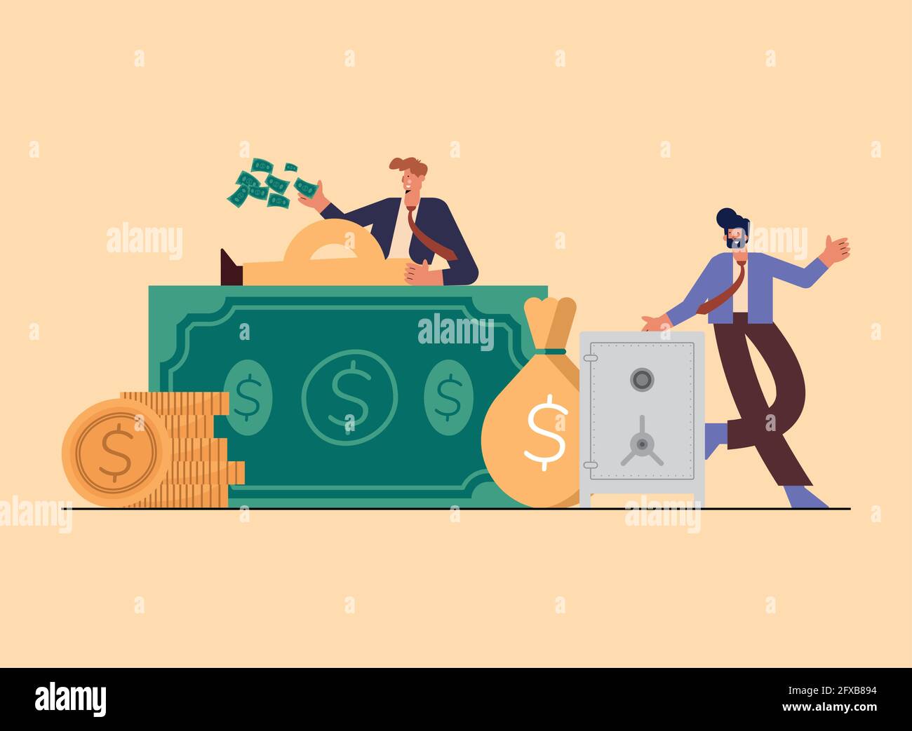 Two rich men Stock Vector Images - Alamy