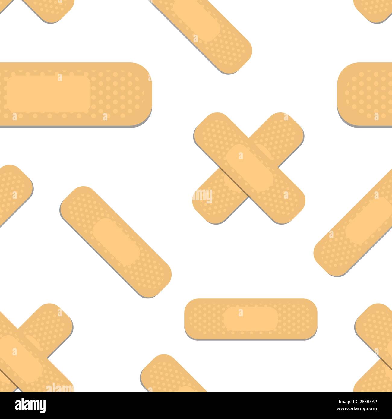 Seamless pattern with sticking plasters. Medical patch repeat texture ...