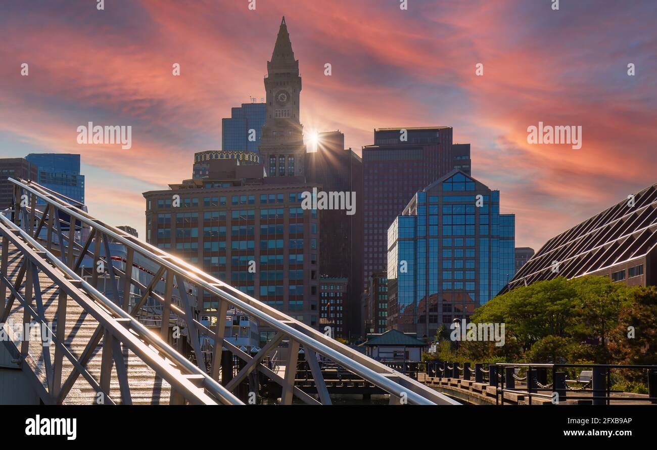 Scenic Boston Harbor and city views Stock Photo - Alamy