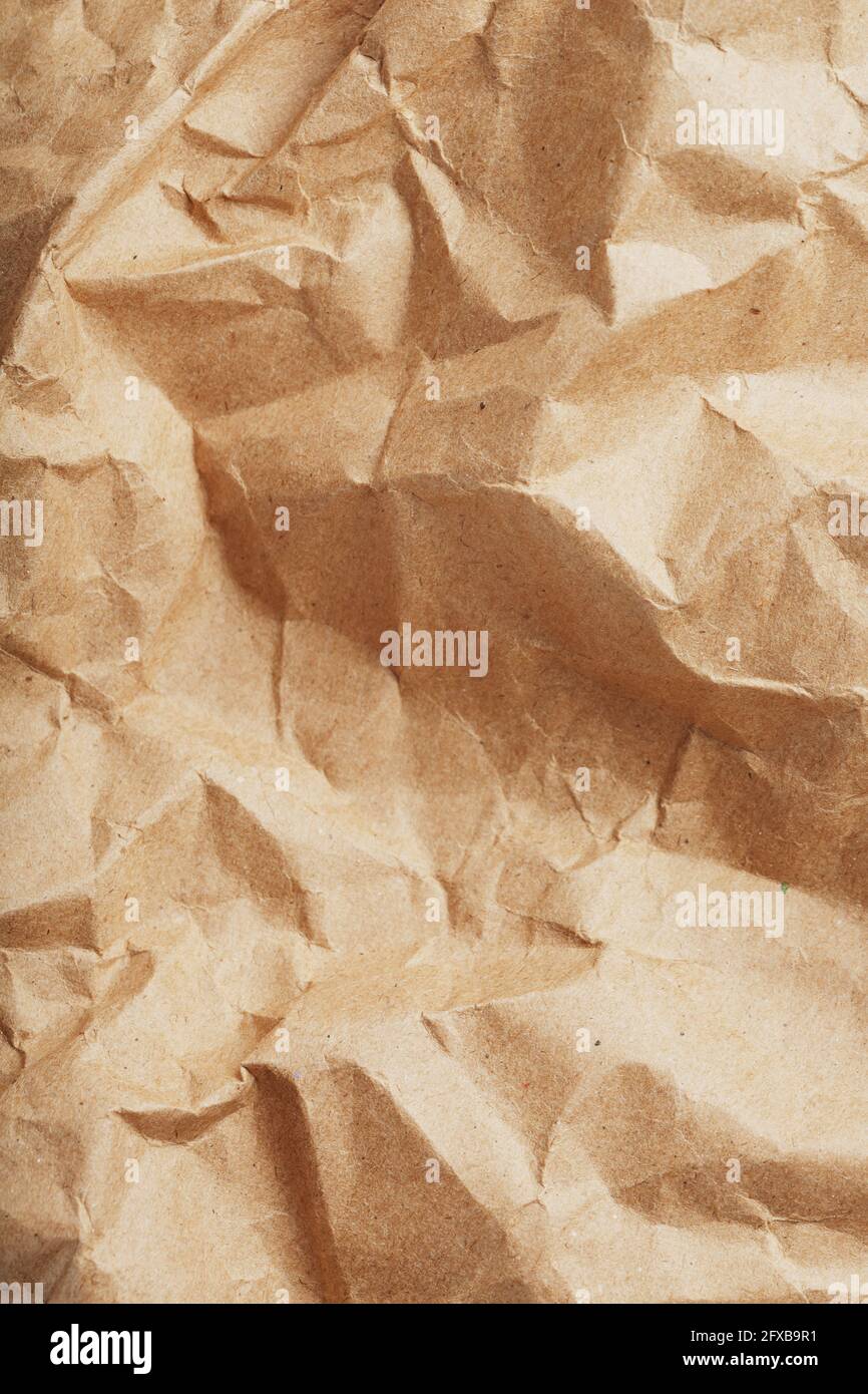 Brown recycled mint paper as abstract background. Full screen substrate ...