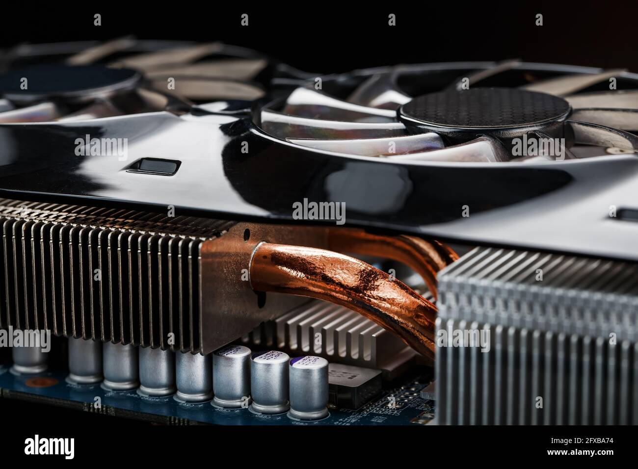Video card cooling system with copper pipes, aluminum radiators and ...