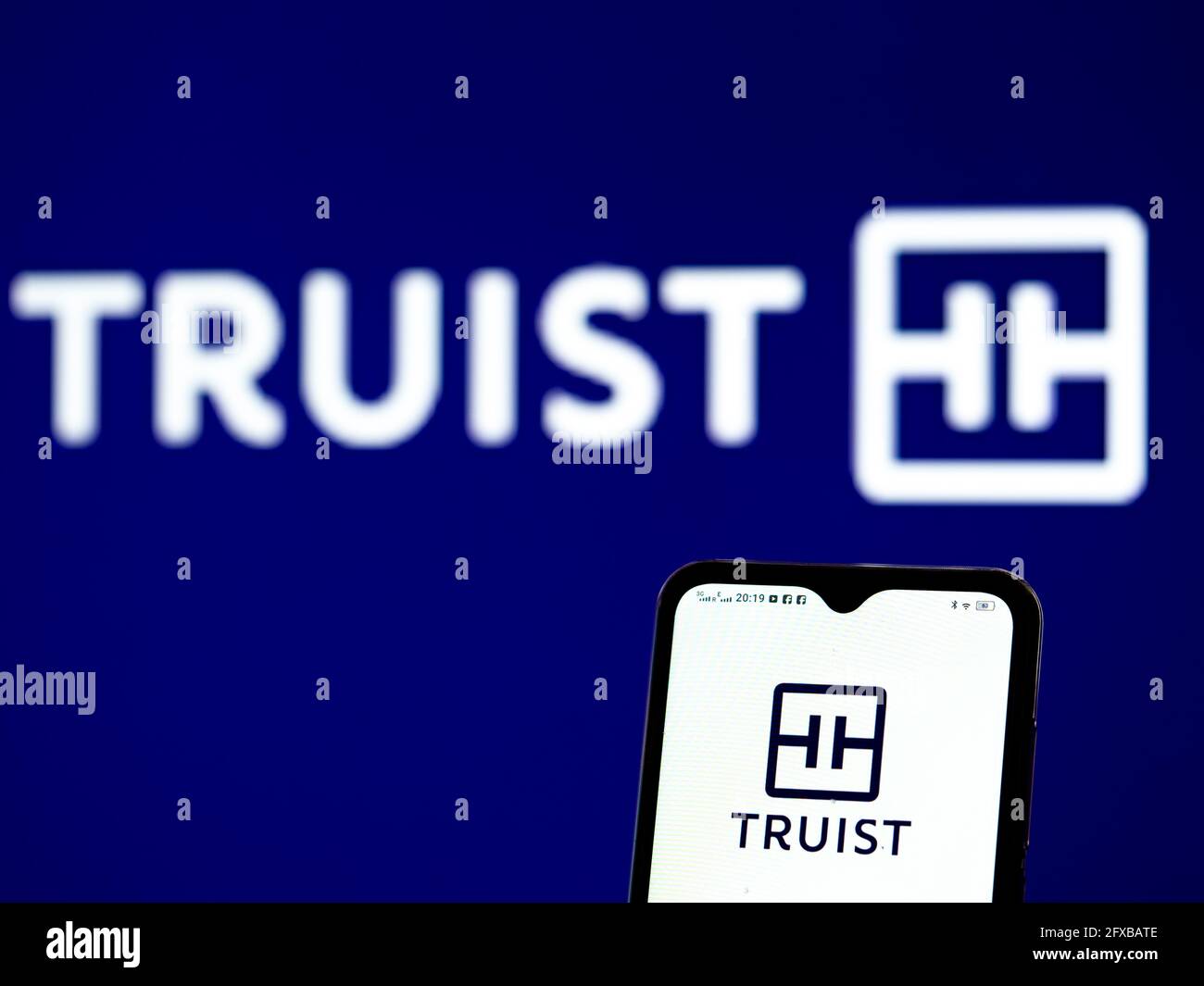 In this photo illustration Truist Financial Corporation logo seen ...