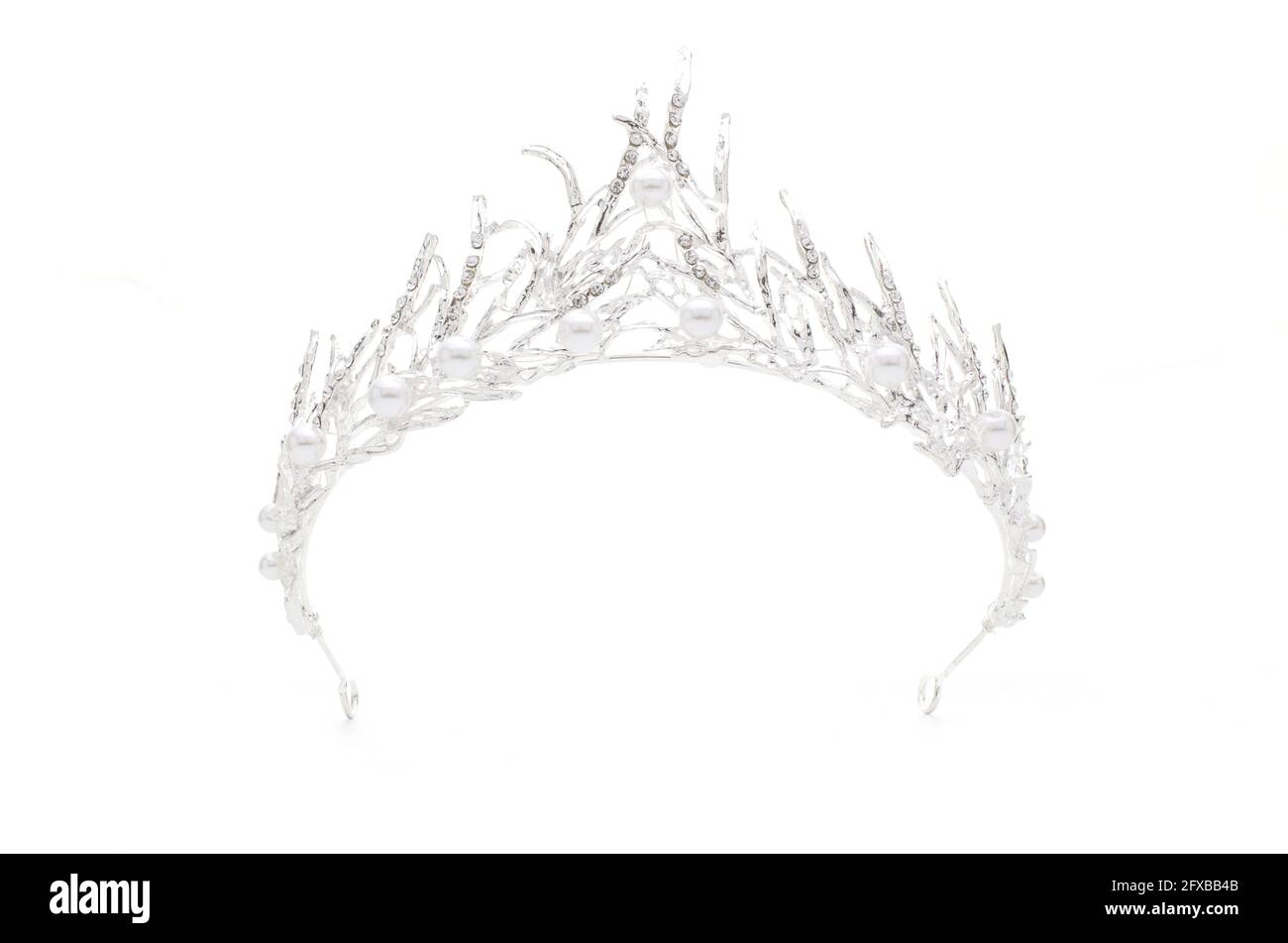 tiara with pearls isolated on a white background Stock Photo - Alamy