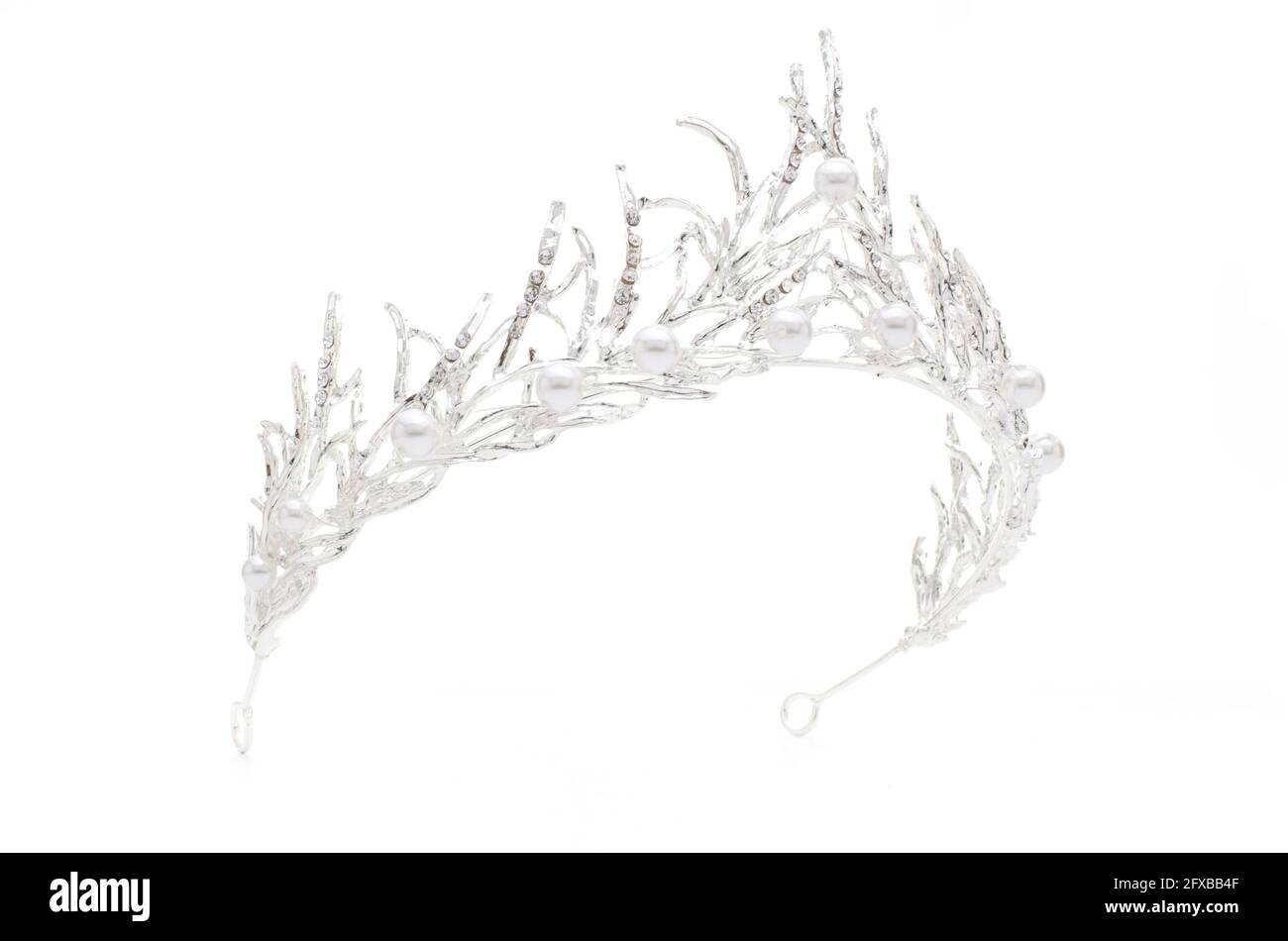 tiara with pearls isolated on a white background Stock Photo - Alamy