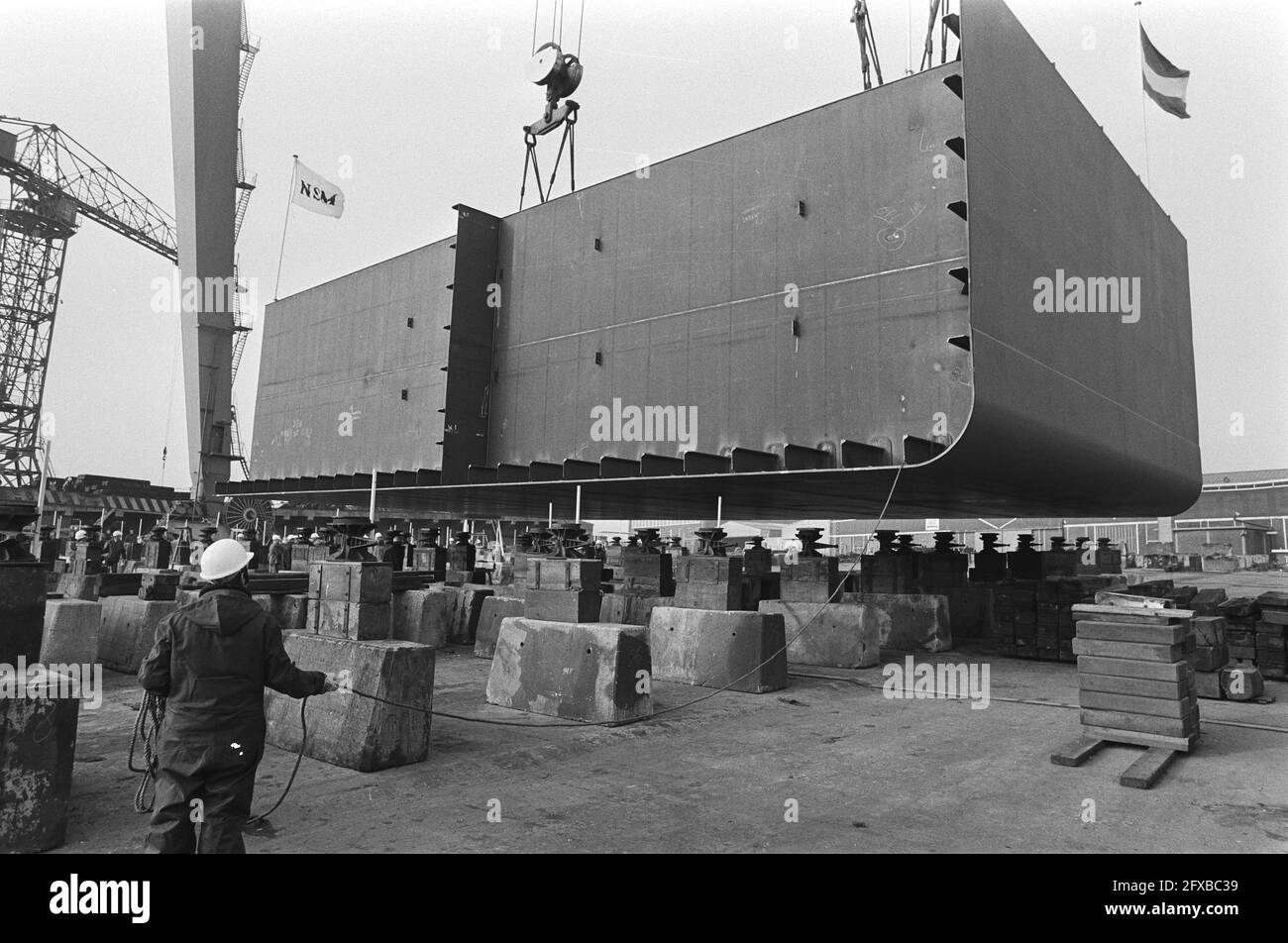 Keel laid for a pontoon at NSM yard in Amsterdam, which will be used ...