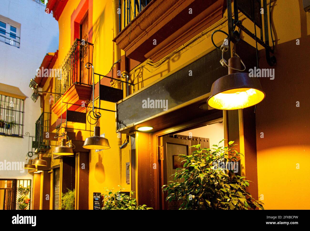 Seville, Spain-October 2, 2020: Seville, Romantic Spanish restaurant in ...