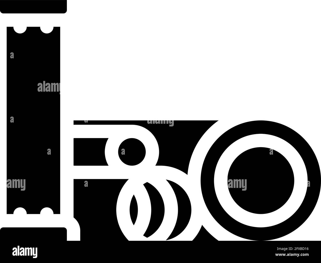 pipes building material glyph icon vector illustration Stock Vector ...