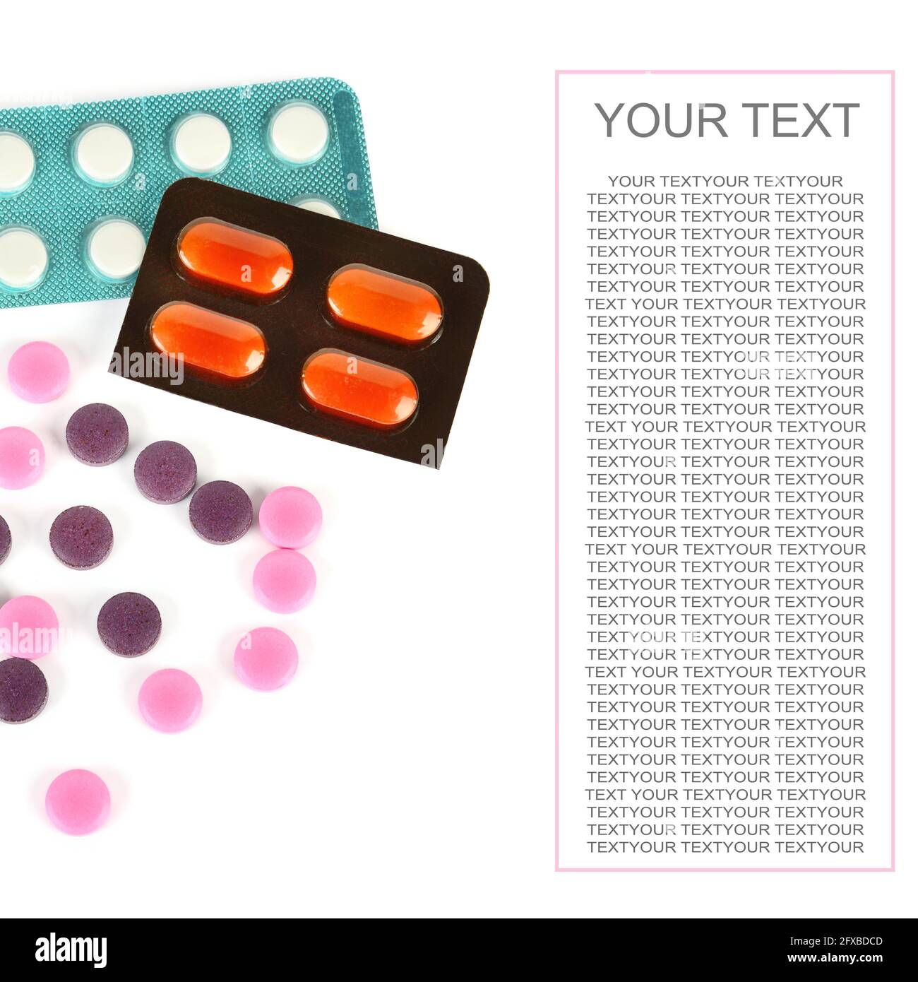 Assorted pharmaceutical medicine pills, tablets and capsules isolated ...