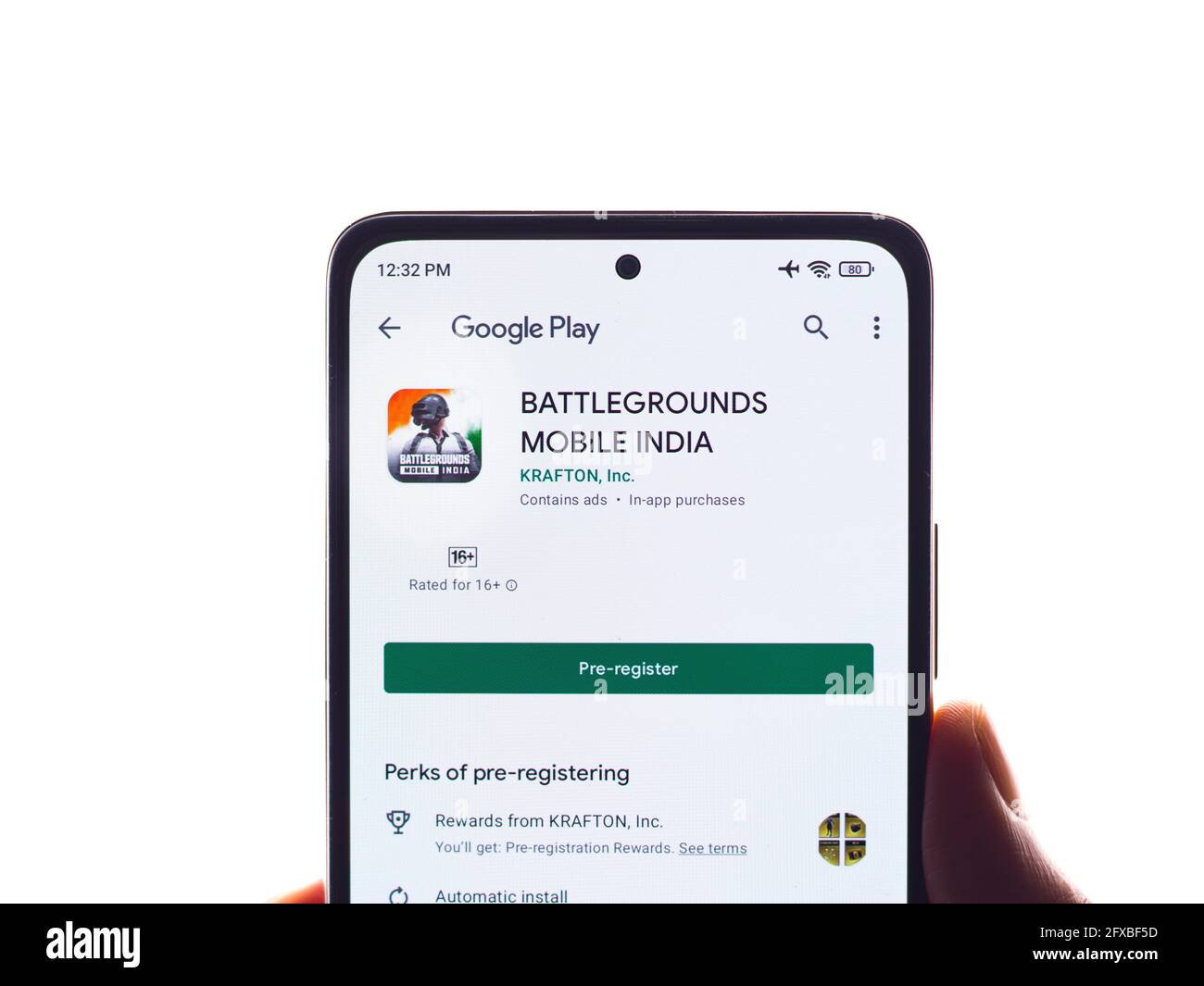 Assam, india - May 19, 2021 : BATTLEGROUNDS MOBILE INDIA logo on phone ...