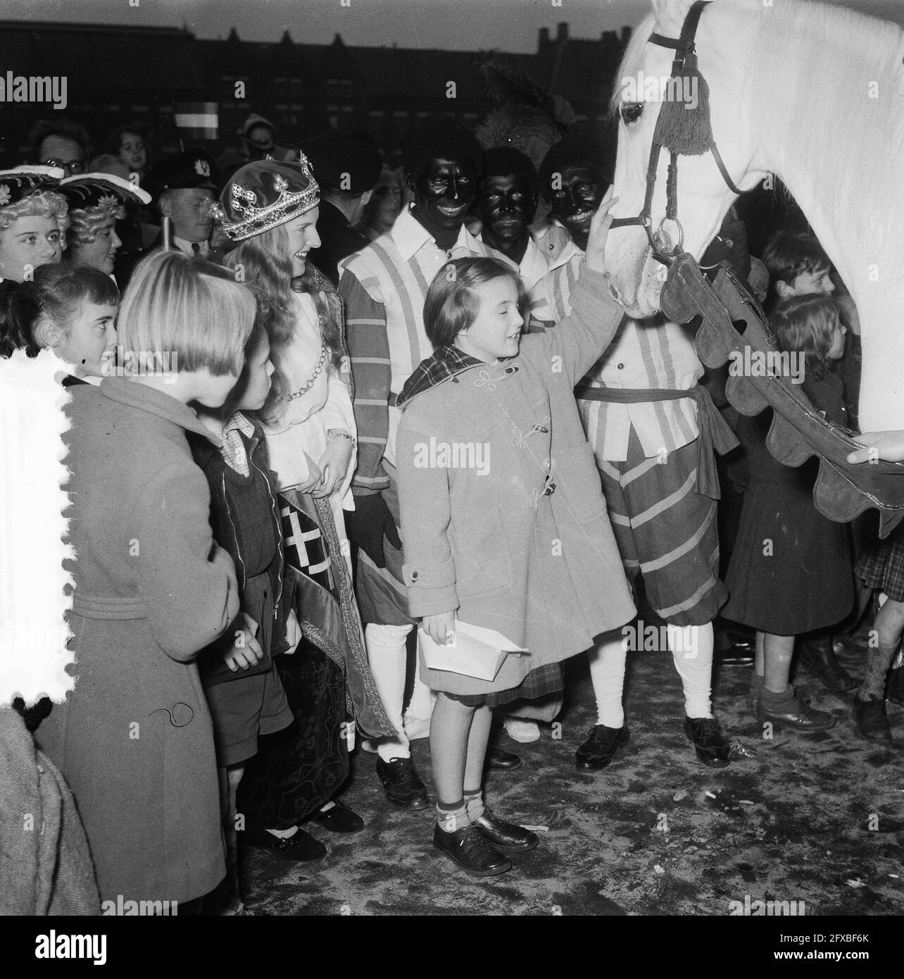 Princess margriet stroking sinterklaas horse hi-res stock photography ...