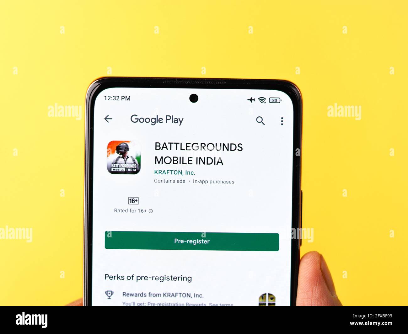 Assam, india - May 19, 2021 : BATTLEGROUNDS MOBILE INDIA logo on phone ...