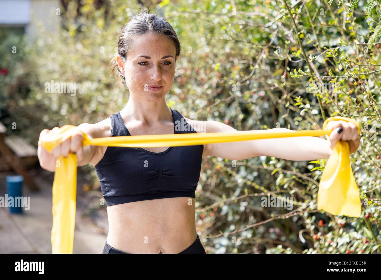 Stretching exercises garden hi-res stock photography and images - Alamy