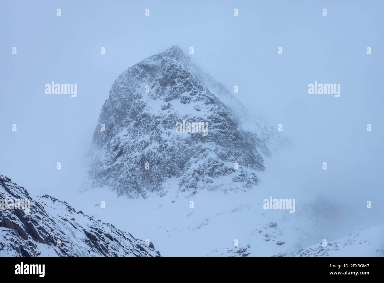 Norway, Senja, Snowy mountain at Senja island Stock Photo - Alamy